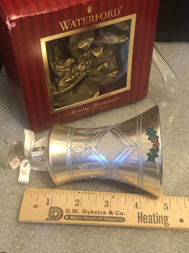 Waterford Holiday Heirlooms Bell Ornament With Mistletoes | eBay