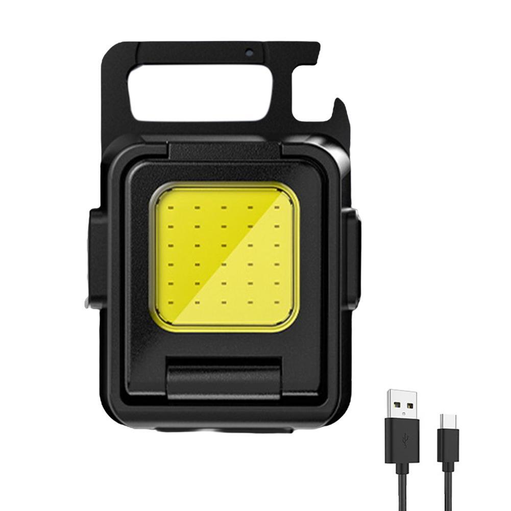 COB LED Mini Keychain Light 7 Modes 1000LM Flashlight for Outdoor ...