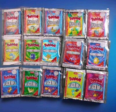 2004 Funskool Pokemon Sealed TCG X 15 Packs Meteoroid + Blackhole ...