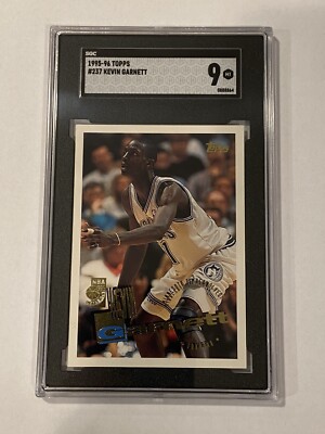 1995-96 Topps Kevin Garnett ROOKIE RC #237 SGC 9 MINT HOF CELTICS ...