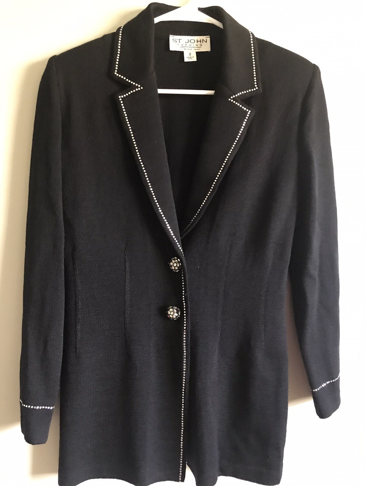St John Cardigan jacket with sequin trim size 2 with … - Gem
