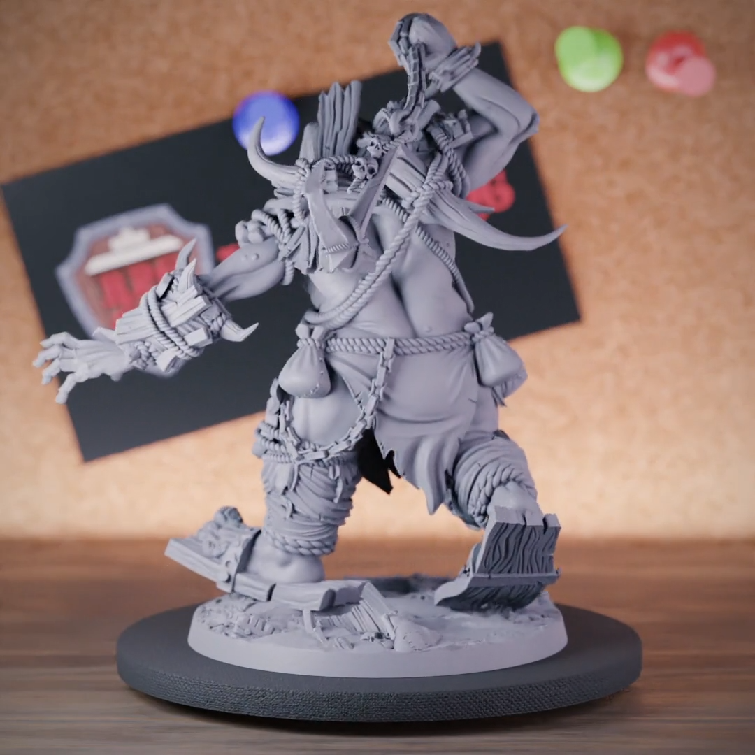 Hill Giant Brute Miniature Boss Monster Dungeons and Dragons Mini DnD ...