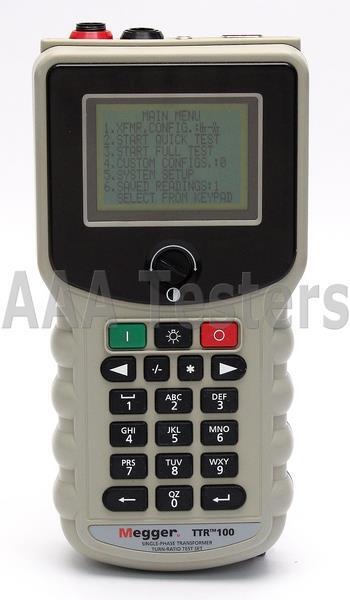Megger TTR100 Simple & Trois Phase Transformateur Tours Ratio Testeur ...