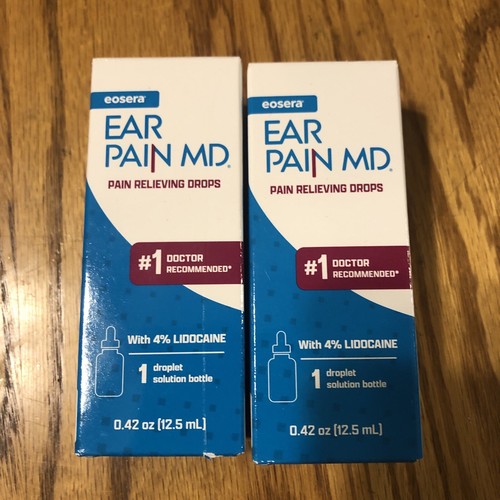 2-Ear Pain MD Pain Relieving Drops 12.5ml (0.42oz) Each Box Expiration ...