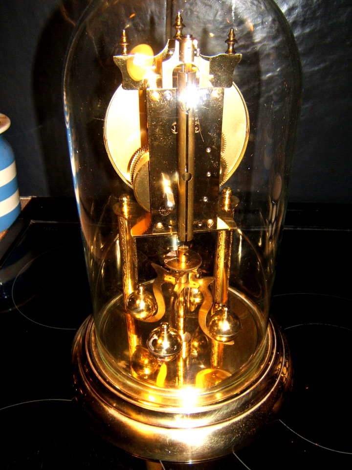 400 day anniversary/Torsion clock by HUGO KERN GERMANY CERAMIC ENAMEL ...