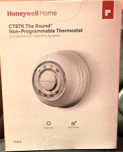 Honeywell CT87K Round Heat Only Non Programmable Manual Thermostat ...