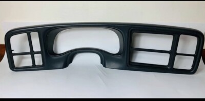 99-02 Chevy GM Cluster Dash Trim SINGLE 1.5 DIN Radio Bezel GRAPHITE ...