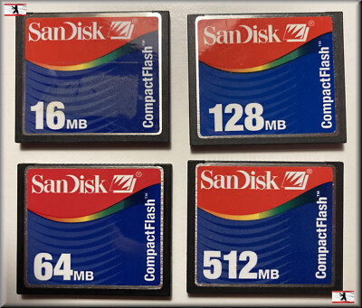 SanDisk Compact Flash CF-Card 16 32 64 128 256 512MB SDCFB mit ...