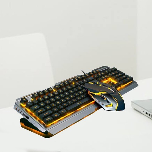 Gaming Mouse Wired Cute Desk Accessories USB Backlit Keyboard ...