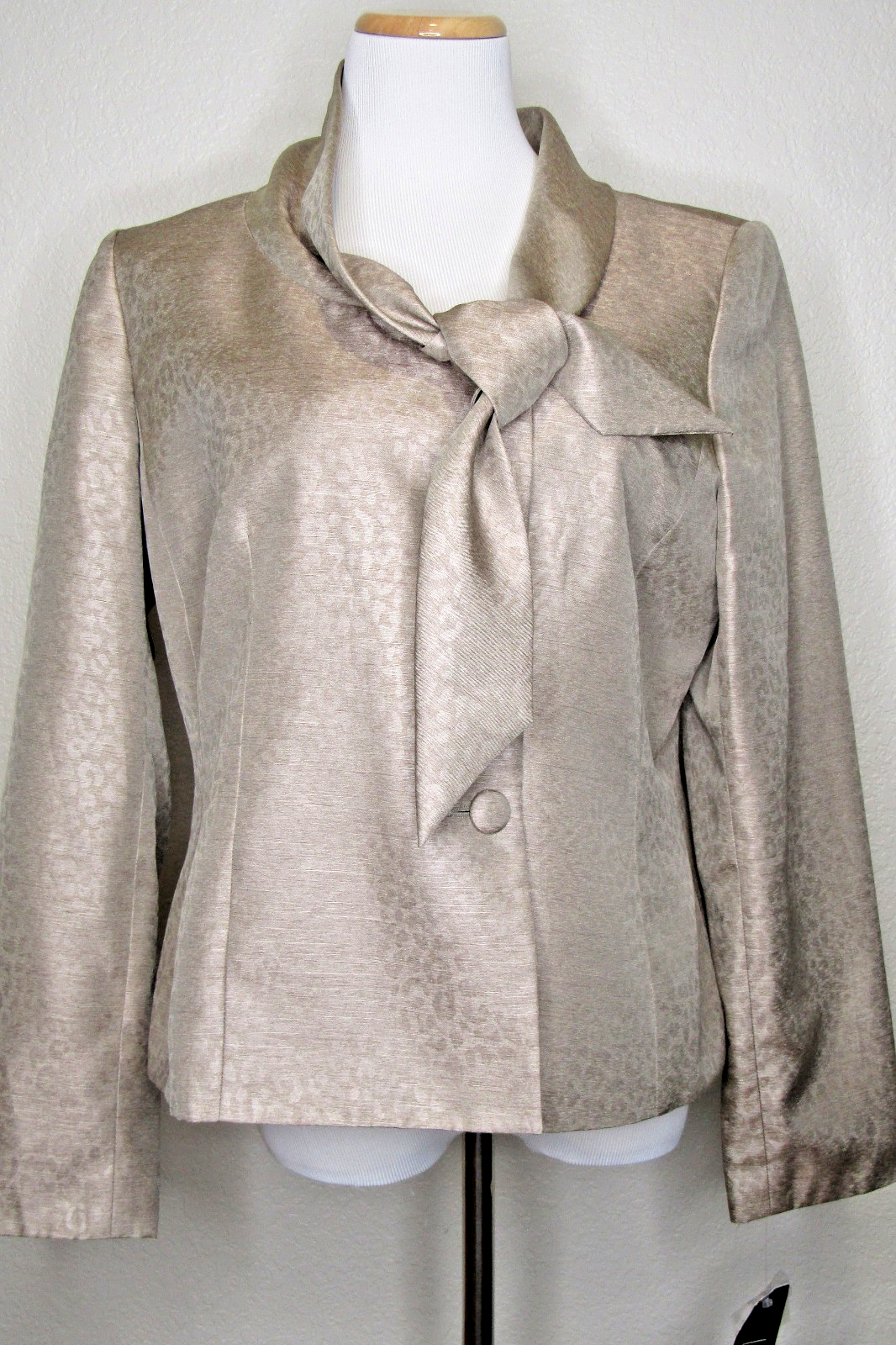 LE SUIT Women's WILD SPIRIT Champagne Top Jacket Blazer Sz 12 NWT NEW ...