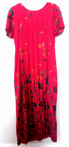Sarah Elizabeth Women Short Sleeve Floral Pink Long Maxi Dress Zipper ...