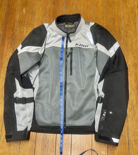 Klim Induction Mesh Motorcycle Jacket Mens XL Black Gray Cordura CE ...