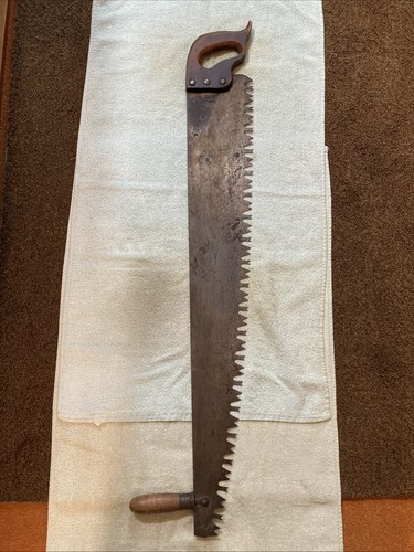 Antique One or Two Man Crosscut Logging Saw 36” Blade Helper Handle | eBay