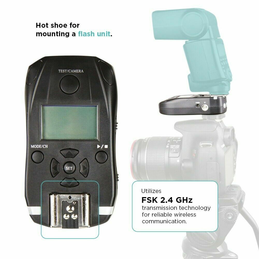 FSK 2.4Ghz TTL Wireless Flash Trigger Transceiver for Canon T7i T6i T6S ...