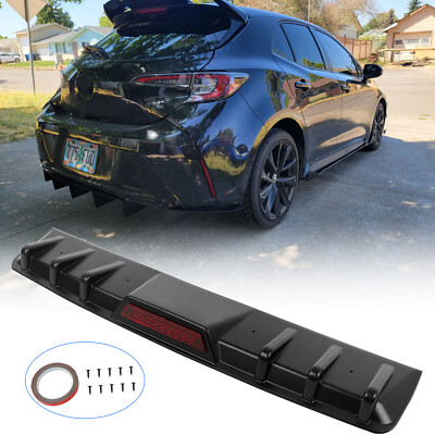 For Toyota Corolla Hatchback Rear Bumper Diffuser Lip Spoiler Splitter ...