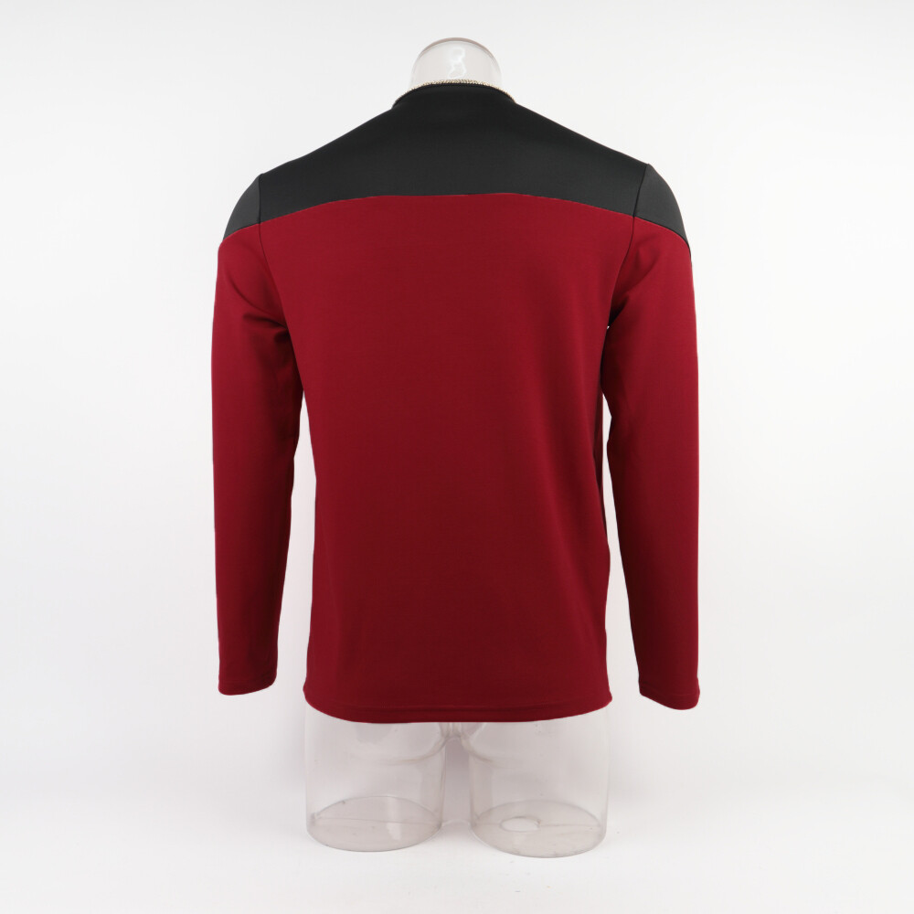 The Next Generation Captain Picard Red Uniform Top Jacket Voyager DS9 ...