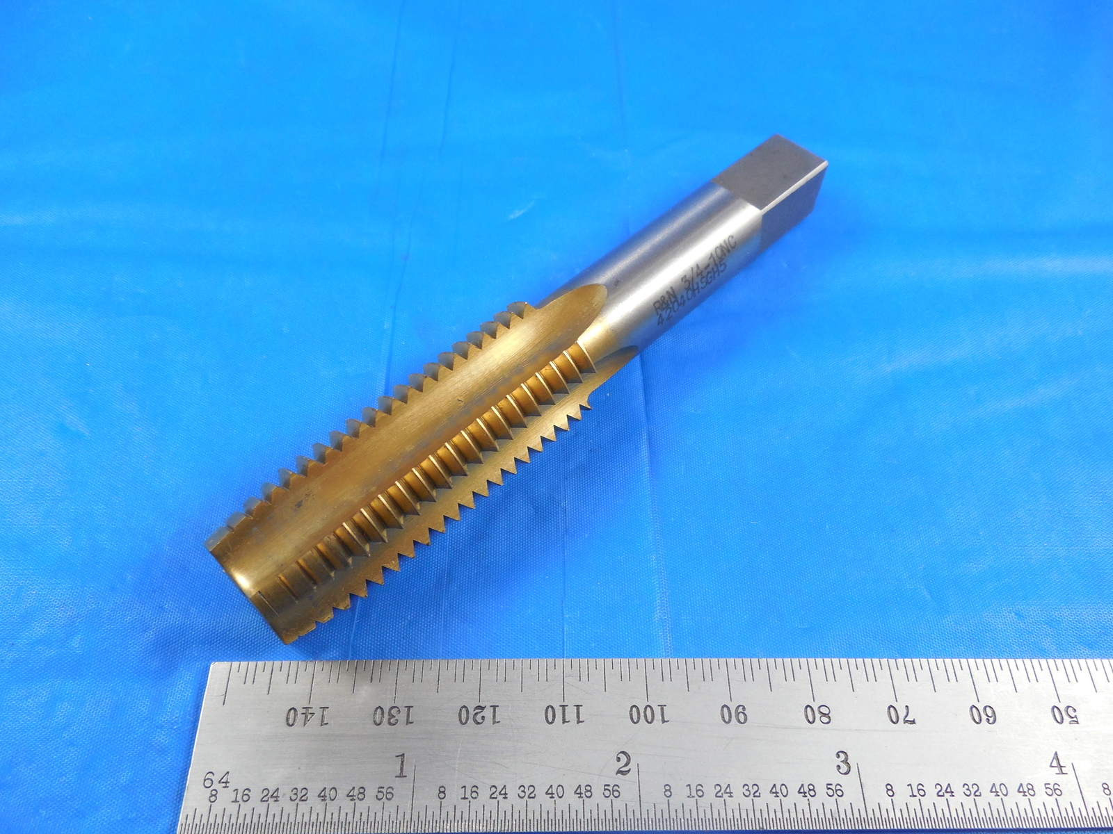 SHARP 3/4 10 NC HS GH5 RIEFF & NESTOR TAP TiN COATED 4 FLUTE PLUG USA ...