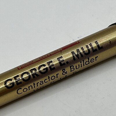 VTG Ballpoint Pen George E. Mull Contractor Builder Winfield PA | eBay
