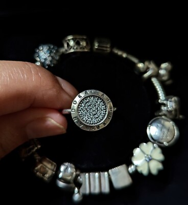 1 x PANDORA Signature Ring With 48 Cubic Zirconia Stones Excellent ...