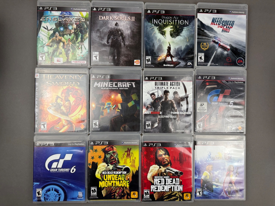 Playstation 3 PS3 Game Lot 12 Games Dark Souls II, Red Dead Redemption ...