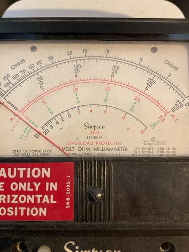 Simpson 260 Series 6P Analog Multimeter – New Battery | eBay