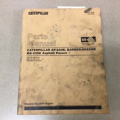 CAT Caterpillar AP-650B BG-225C PARTS MANUAL BOOK CATALOG PAVER BARBER ...