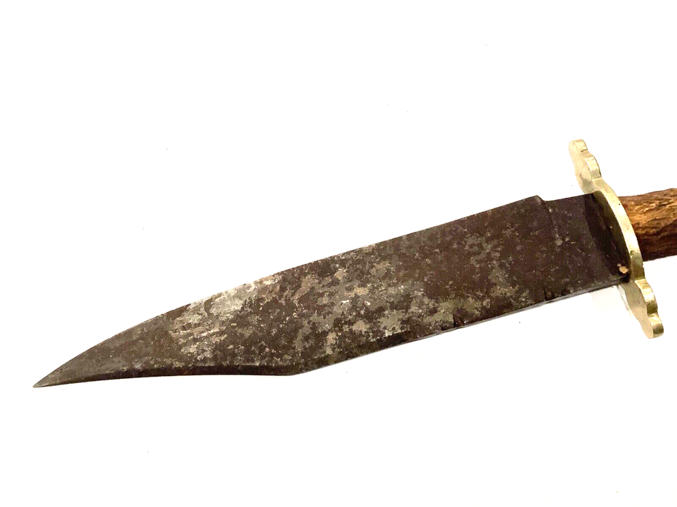 Large 15 inch Custom Antique silver Horse Head Bowie Knife Middleton ...