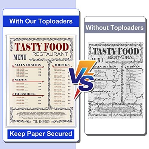 25 Pcs 8 1/2" X 11" Rigid Print Protectors Clear Rigid Top Loaders ...