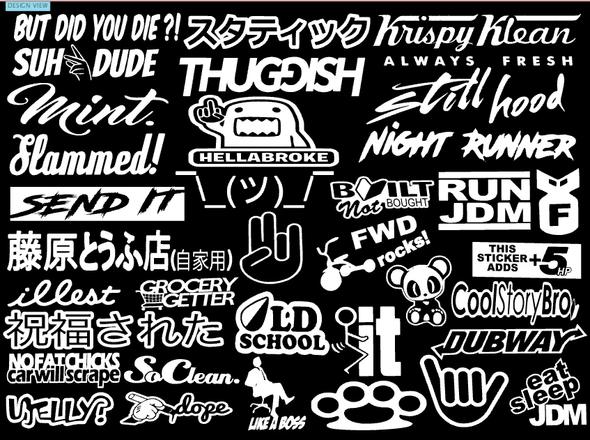 Cool Jdm Car Stickers