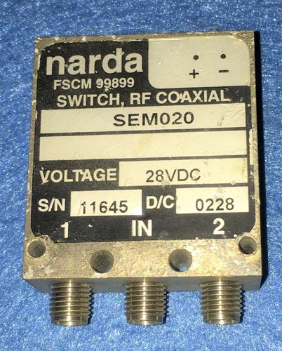 Used NARDA FSCM99899 Switch RF Coaxial SEM020 28VDC | eBay