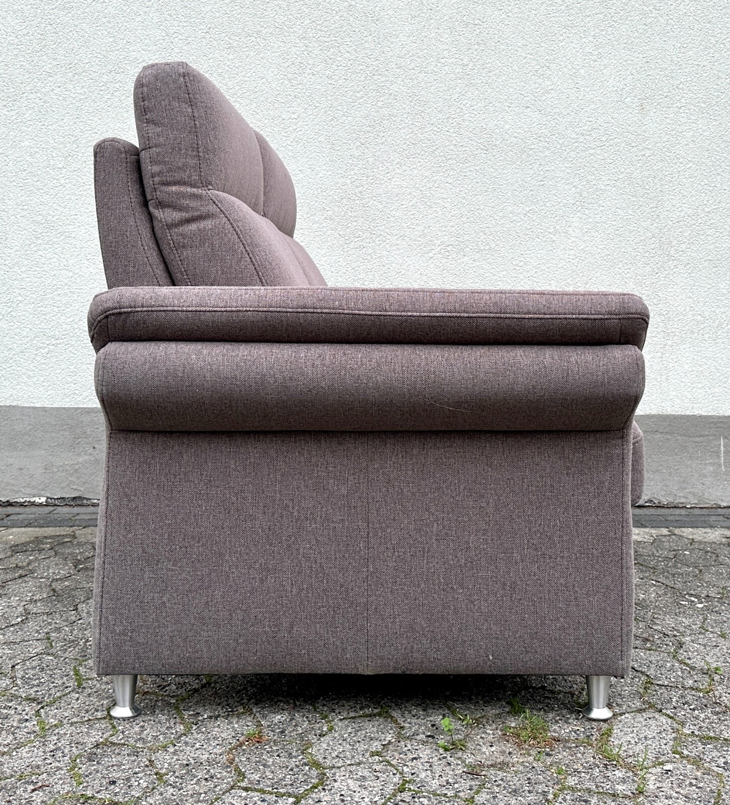 Concept Carina Sofa 2-Sitzer Polstersofa Couch Stoff Grau mit Federkern ...