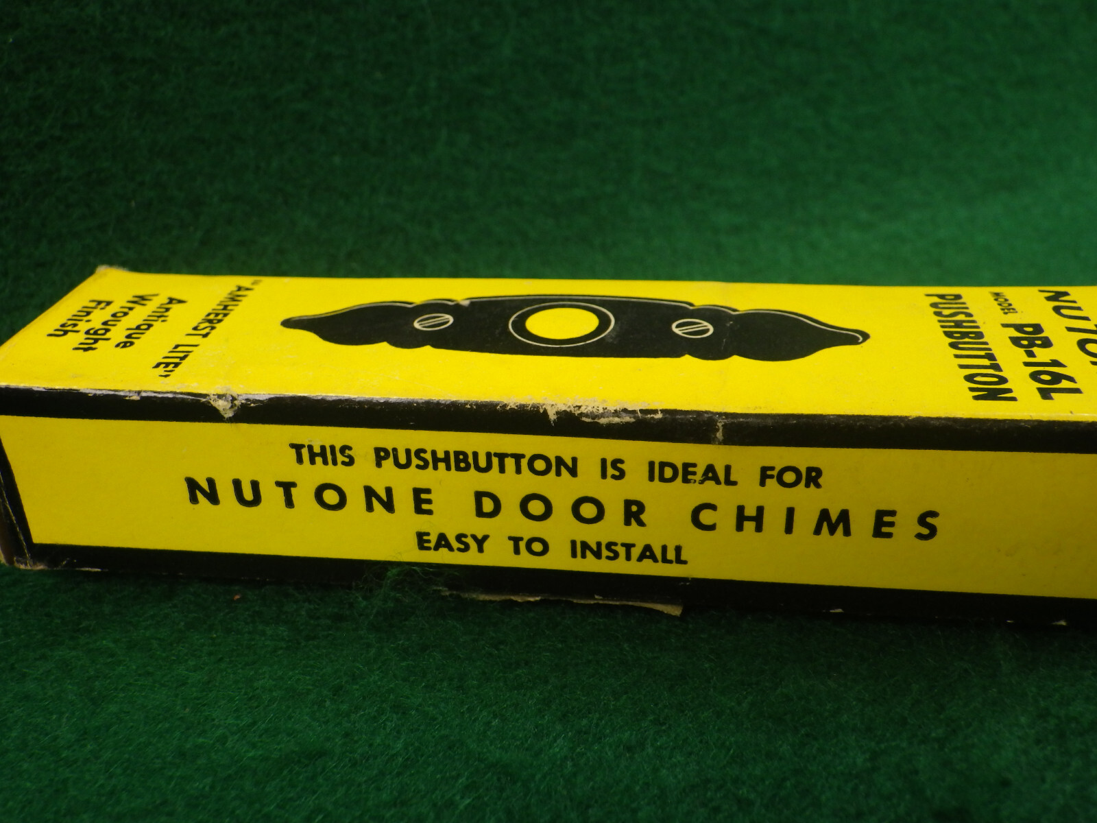 Nutone lighted doorbell button PB-16L Wrought Iron finish New old stock ...