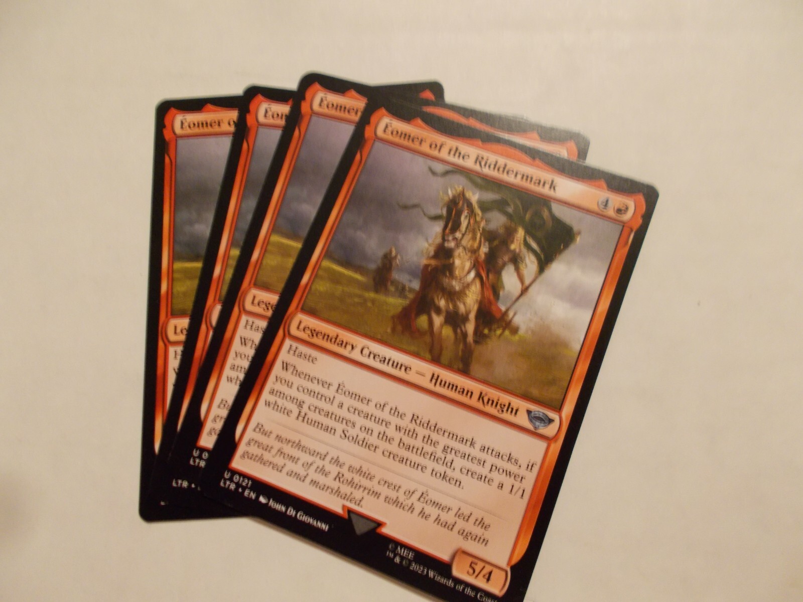 Eomer of the Riddermark x4 MTG Lord of the Rings Red Uncommon Creature ...