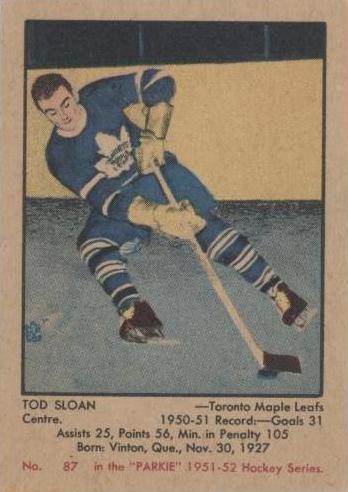 1951-52 Parkhurst - #87 Tod Sloan (RC) for sale online | eBay