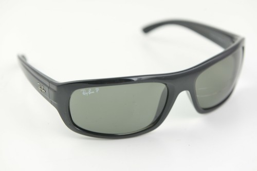 CRACKED LENS! RAY-BAN sunglasses RB 4166 601/58 3P Glossy Black wrap ...