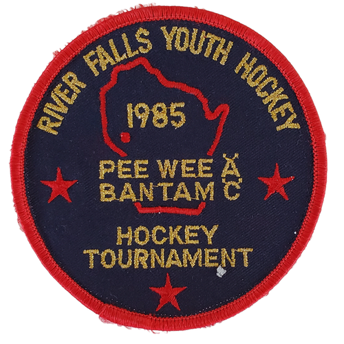 1985 River Falls Wisconsin Youth Ice Hockey Tournament Patch Pee Wee A ...