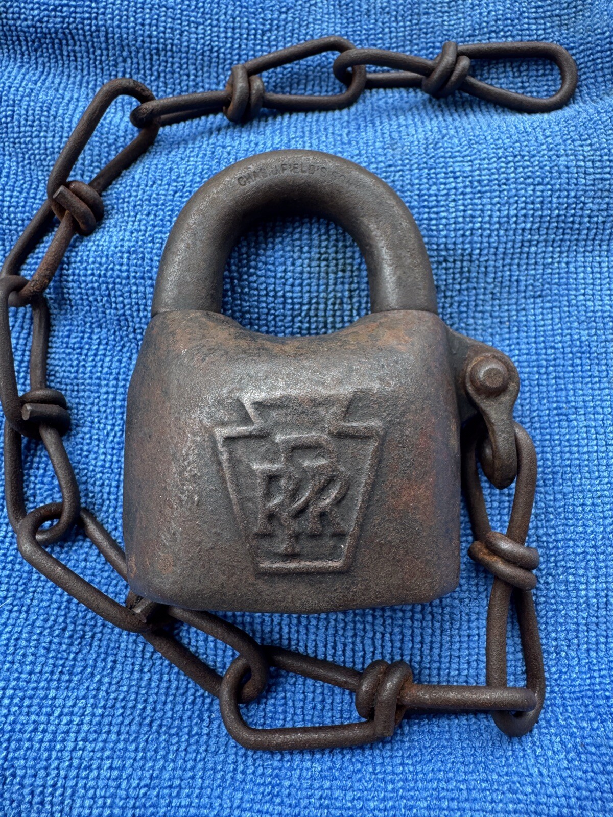 Antique Pennsylvania Railroad Lock scandinavian PRR potato padlock no ...