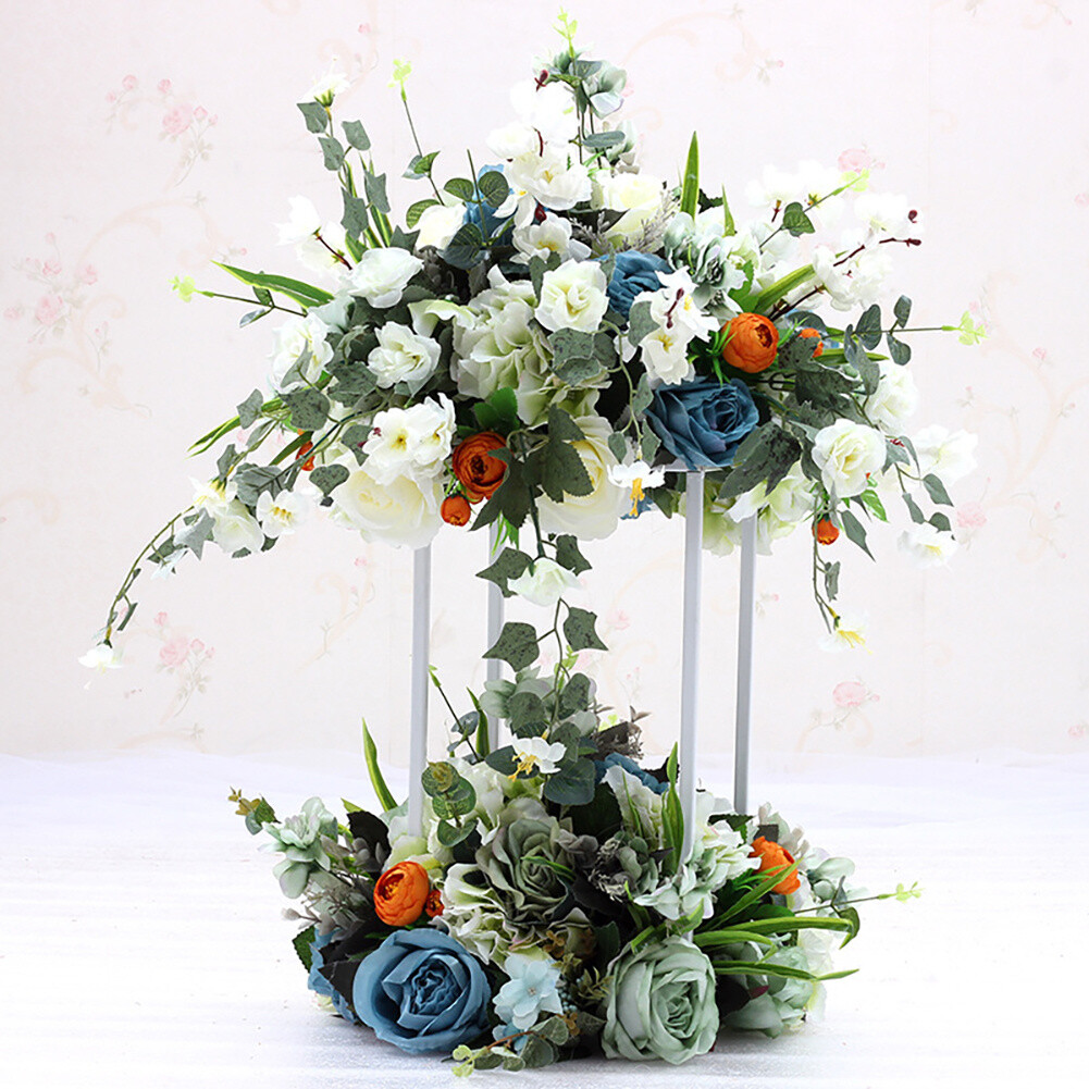 Metal Geometric Flower Rack Centrepiece Wedding Art Column Vases Stand ...