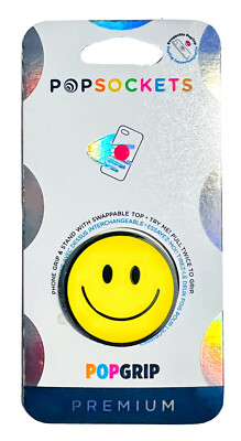 PopSockets Enamel Metal Be Happy Smiley Face PopSocket Pop Socket ...