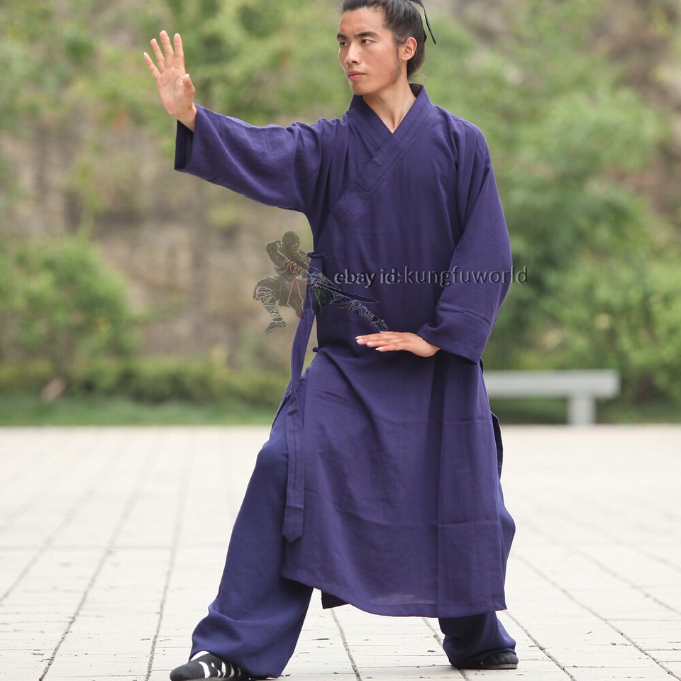 Shaolin Wudang Taoist Robe Tai chi Suit Martial arts Kung fu Wing Chun ...