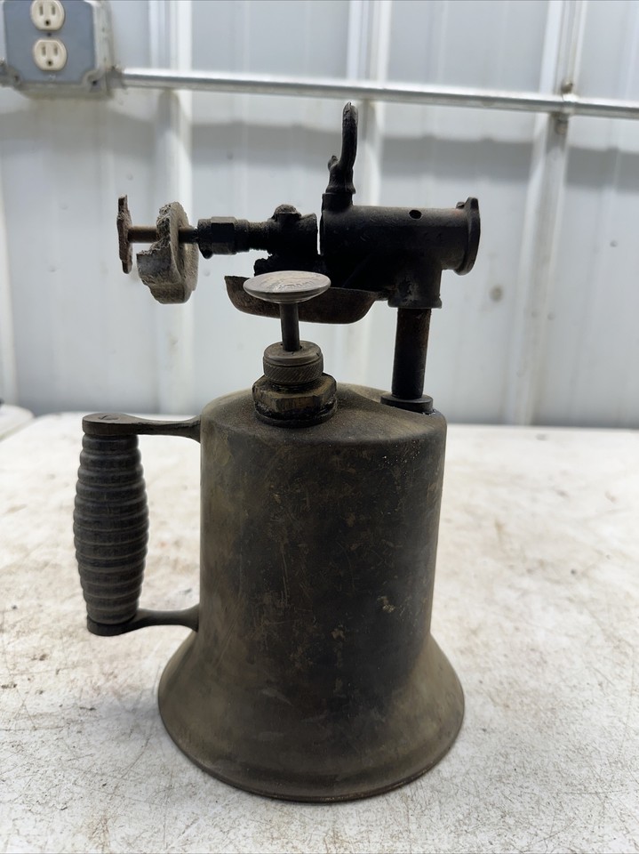Antique brass hand held Dunlap blow torch vintage tool | eBay