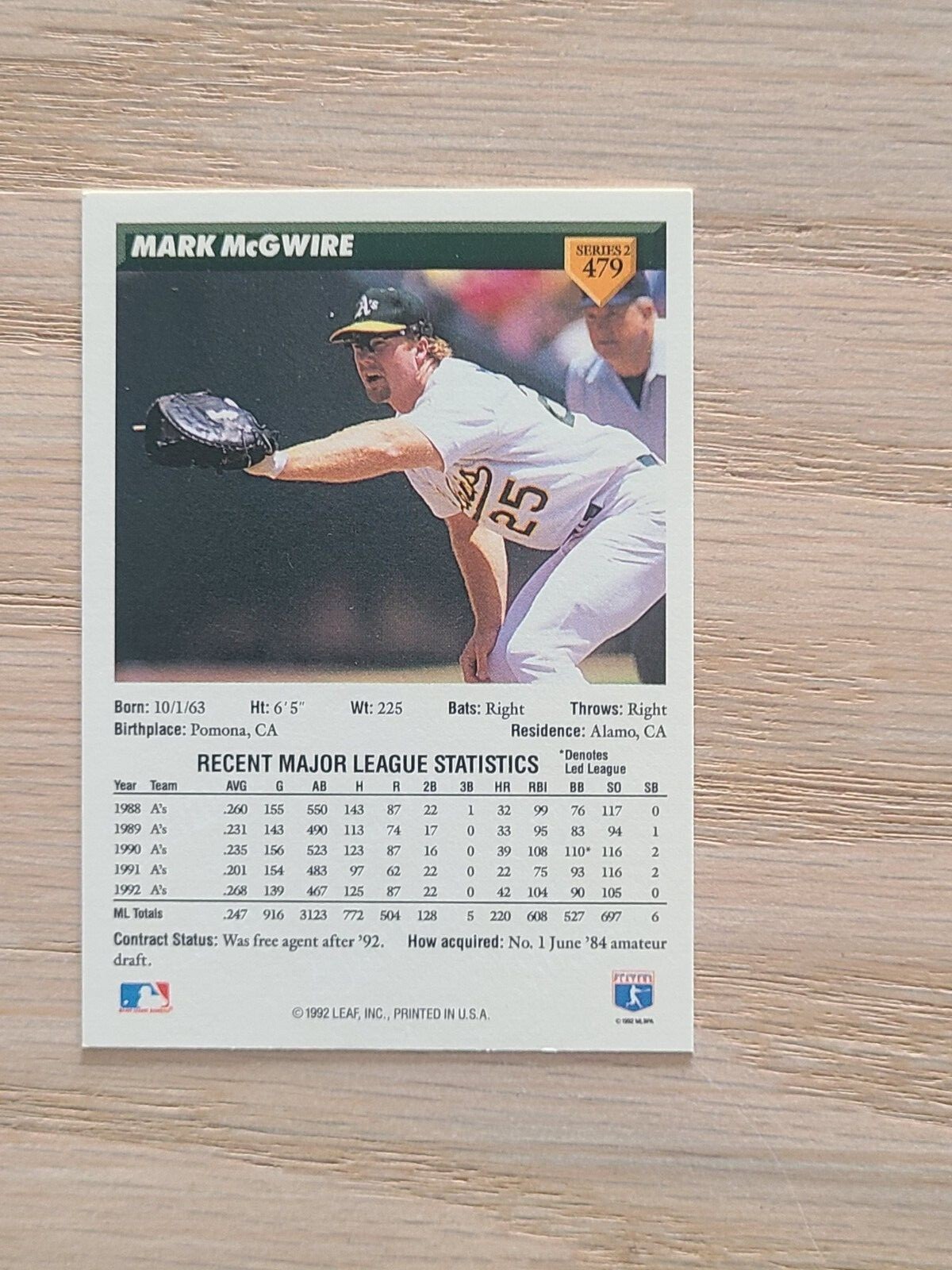 1993 Donruss - #479 Mark McGwire for sale online | eBay