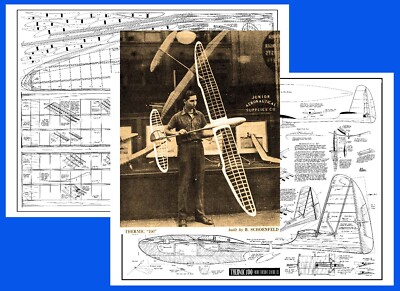 Model Airplane Plans (FF-RC): Thermic 100 Towline Glider by Frank Zaic ...