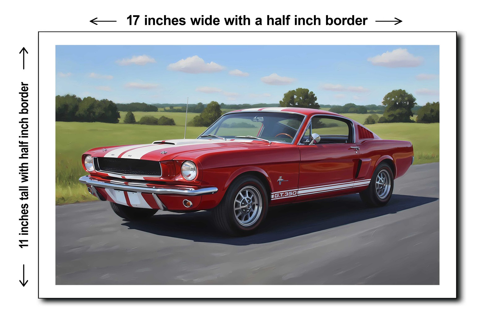 1965 Ford Shelby Mustang - 11x17 Poster Art Print | eBay