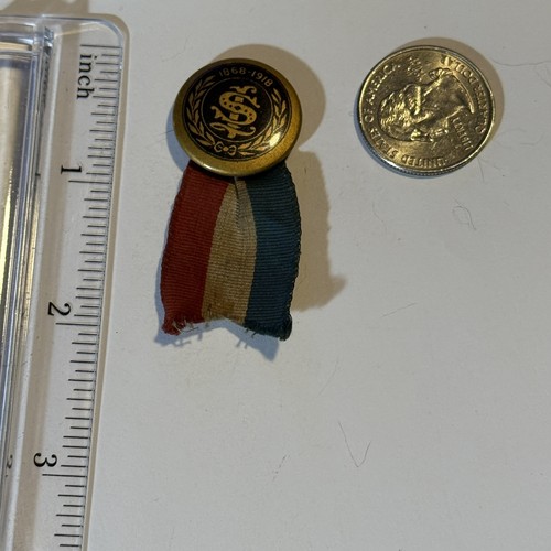Antique Pin With Ribbon 1868-1918 “S” Unknown Origin Red White Blue? | eBay