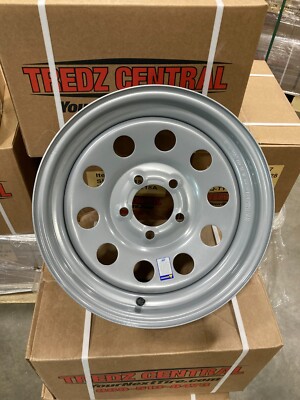 4 New 2160 lb 15" Silver Mod Trailer Wheel 15x5 5x4.5 5 Bolt Ships In ...
