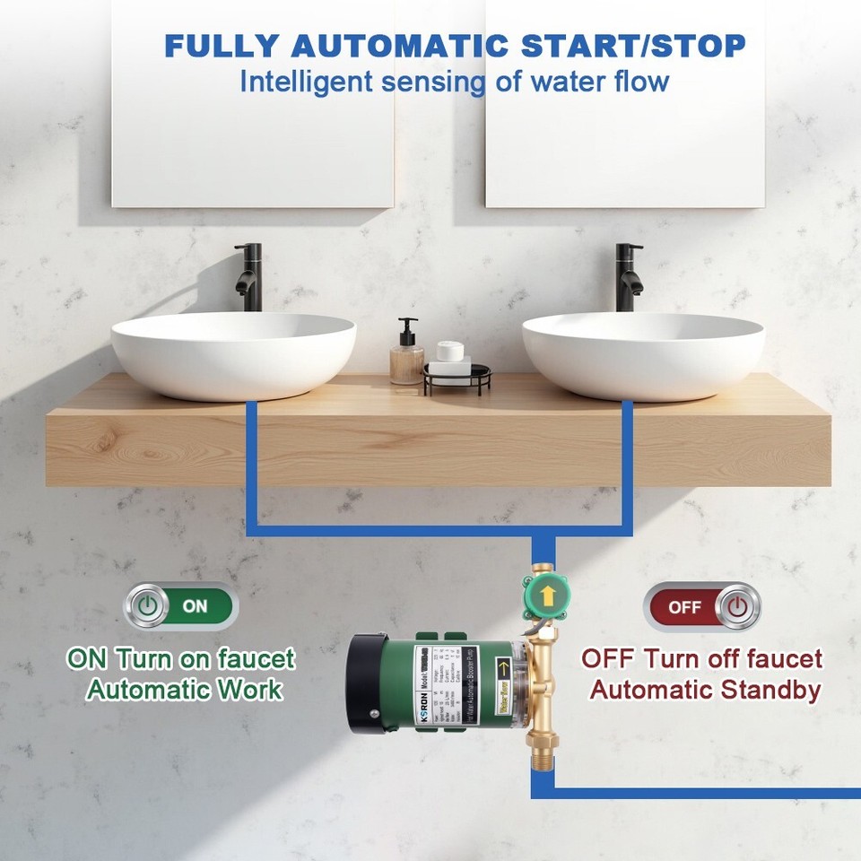 110V Domestic Automatic Booster Pump 120W Boost Water Pressure Pump for ...