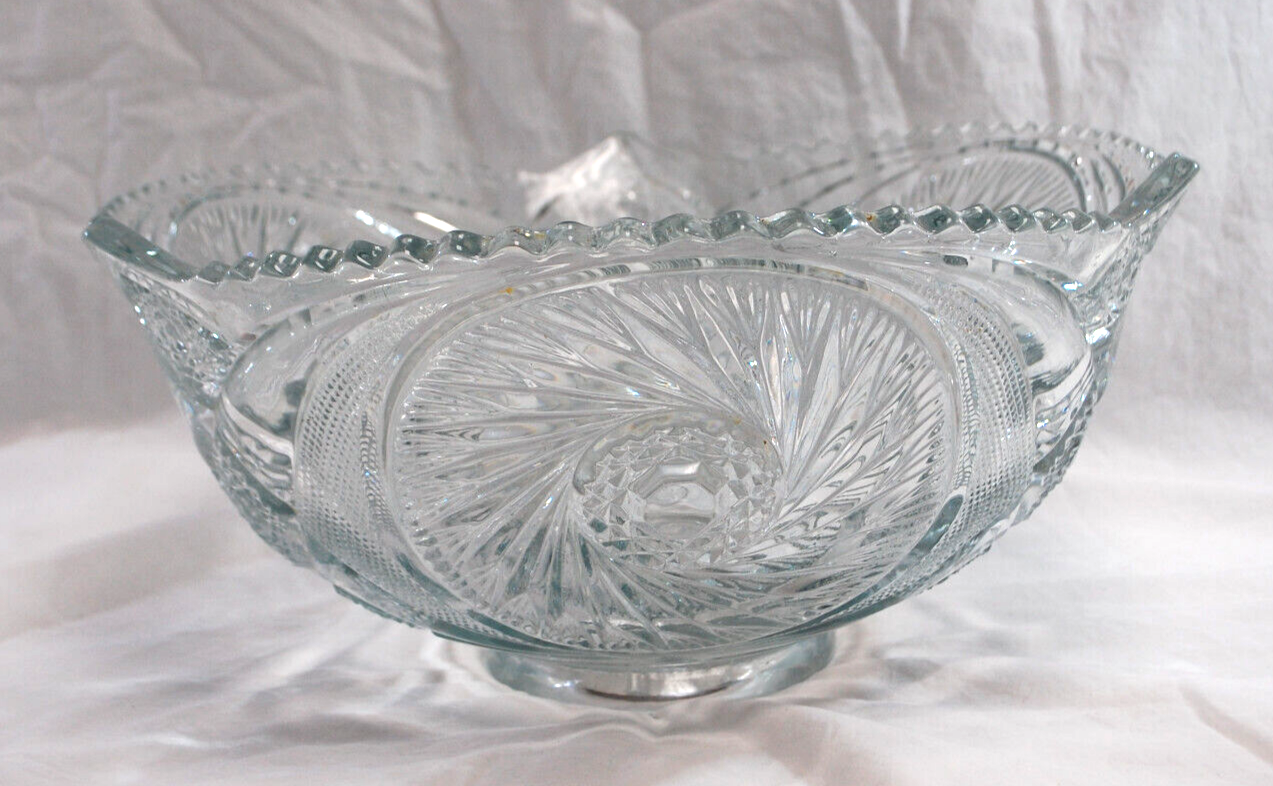 L.E. Smith Aztec Punch Bowl & Large Underplate 2-Piece Set Vintage ...