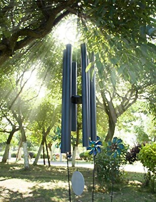 66" Extra Large Wind Chimes, Deep Tone Wind Chimes Outdoor with 6 Metal ...