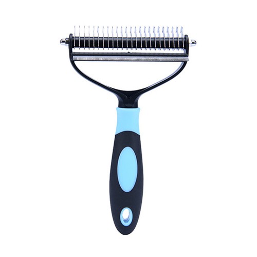 Dog Cat 2 Sided Ergonomic Undercoat Shedding Pet Deshedding Brush ...